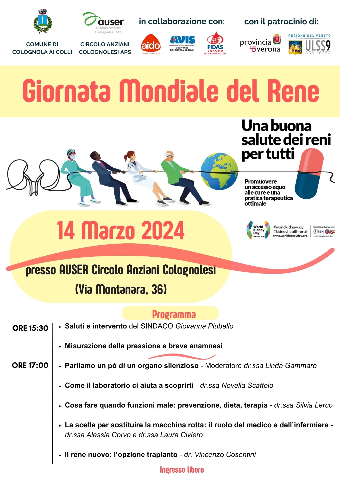 Evento - AUSER CIRCOLO ANZIANI COLOGNOLESI APS - Auser